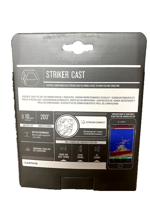 Garmin Striker Cast Castable Sonar Fish Finder 010-02246-00 Bluetooth ...