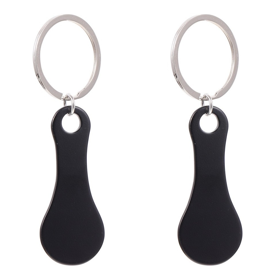 3Pcs Portable Stainless Steel Key Rings Shopping Trolley Tokens Gift ...