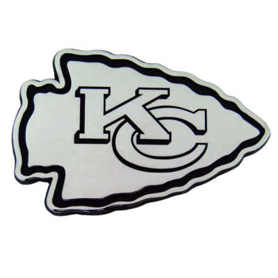 Kansas City Chiefs Premium Solid Metal Chrome Auto Emblem Team Logo Car ...