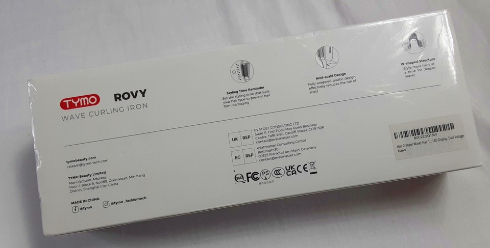 TYMO Rovy Wave Curling Iron Pink New Open Box | eBay