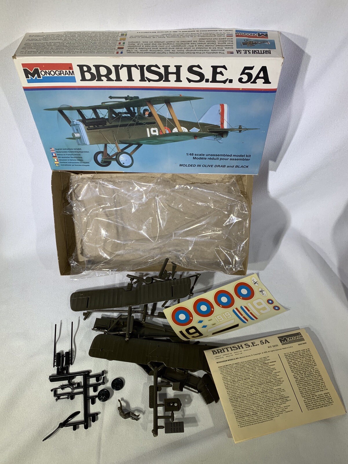 1979 vintage Monogram model kit Fokker DVII WW-1 aircraft #5203 New | eBay