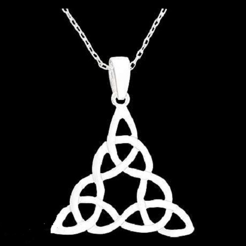 Pewter Triple Trinity Knot Pendant on 18" Chain | eBay Australia