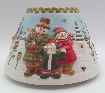 Yankee Candle Large Jar Shade Topper 'Jack Frost' Snowmen by Teresa ...