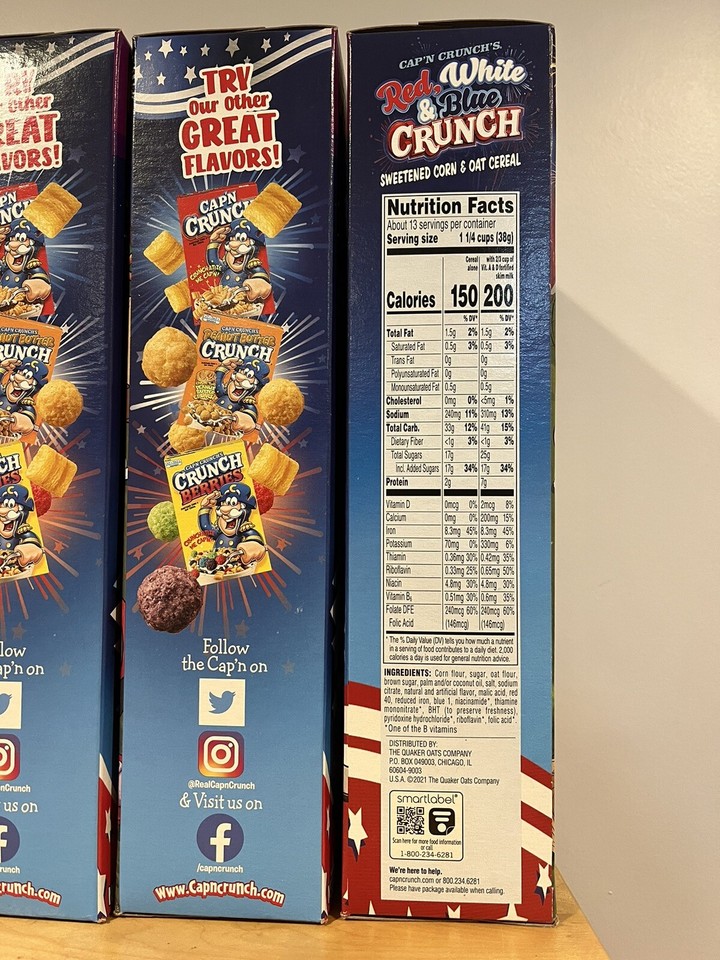 LIMITED EDITION CAPTAIN CRUNCH RED WHITE AND BLUE | eBay