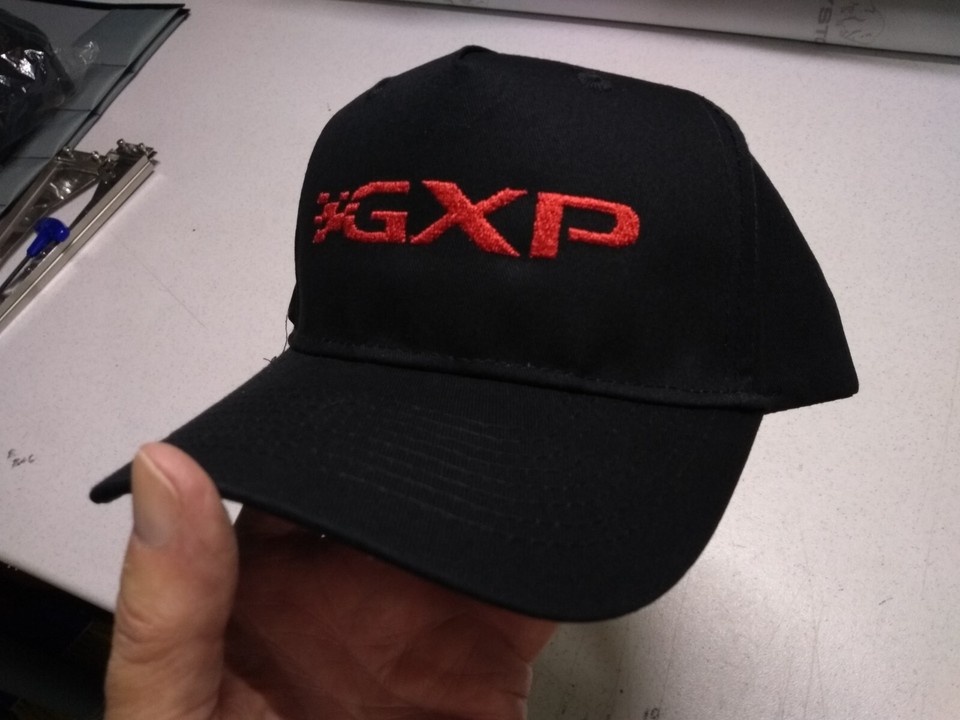Pontiac GXP Black Hat Embroidered Red - Port & Co. 5 panel New! | eBay