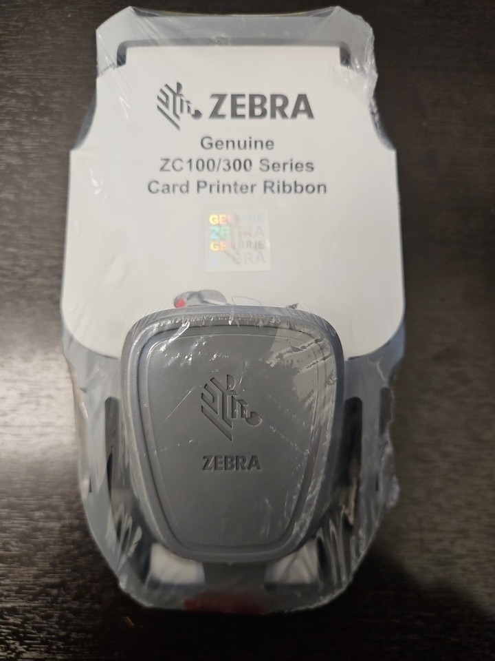 new Zebra Genuine ZC100/300 Series Card Printer Ribbon black 800100-101 ...