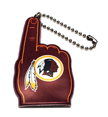 WASHINGTON REDSKINS NFL TRAVEL GIFT TAG WERE #1 FINGER FOAM-LINED VINYL ...