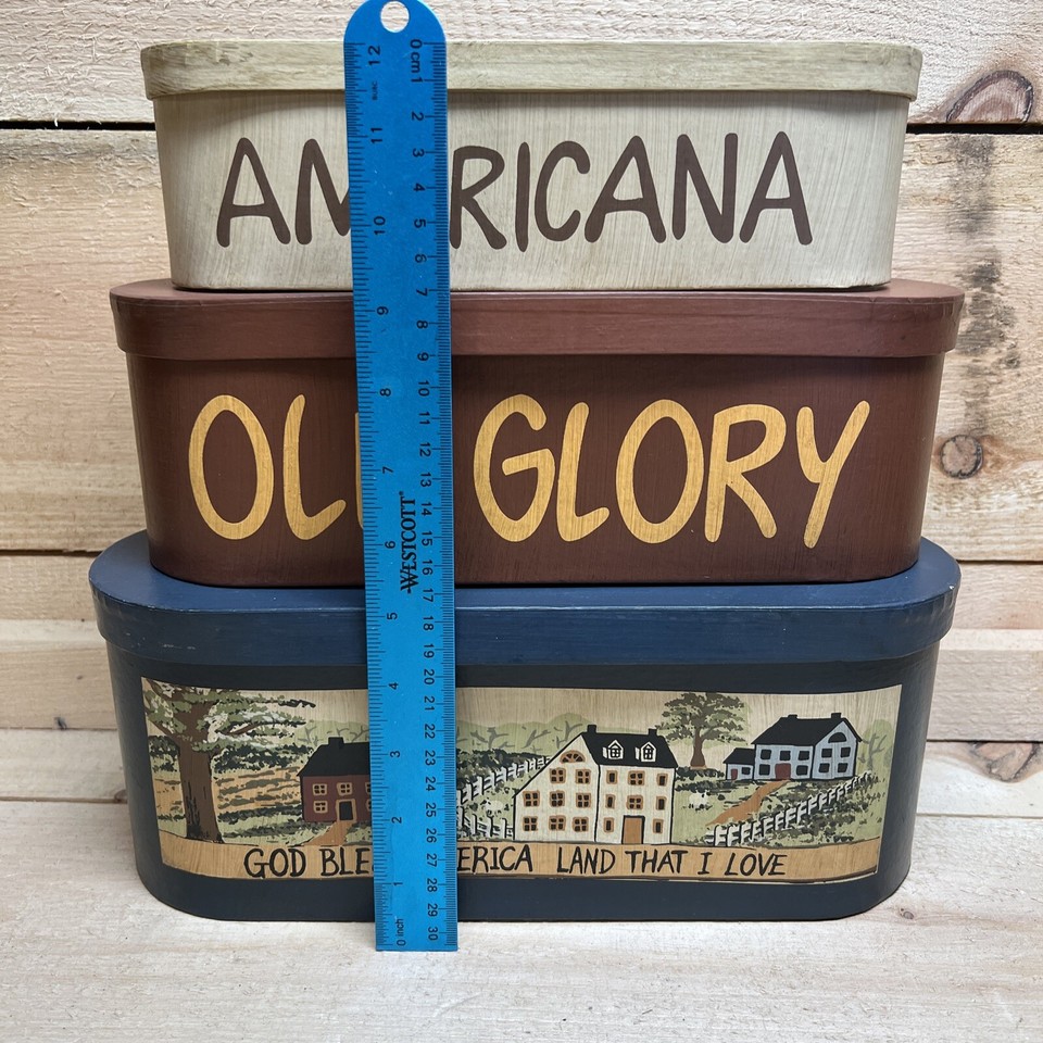 Early American Design Oval Nesting Boxes: Preowned | eBay
