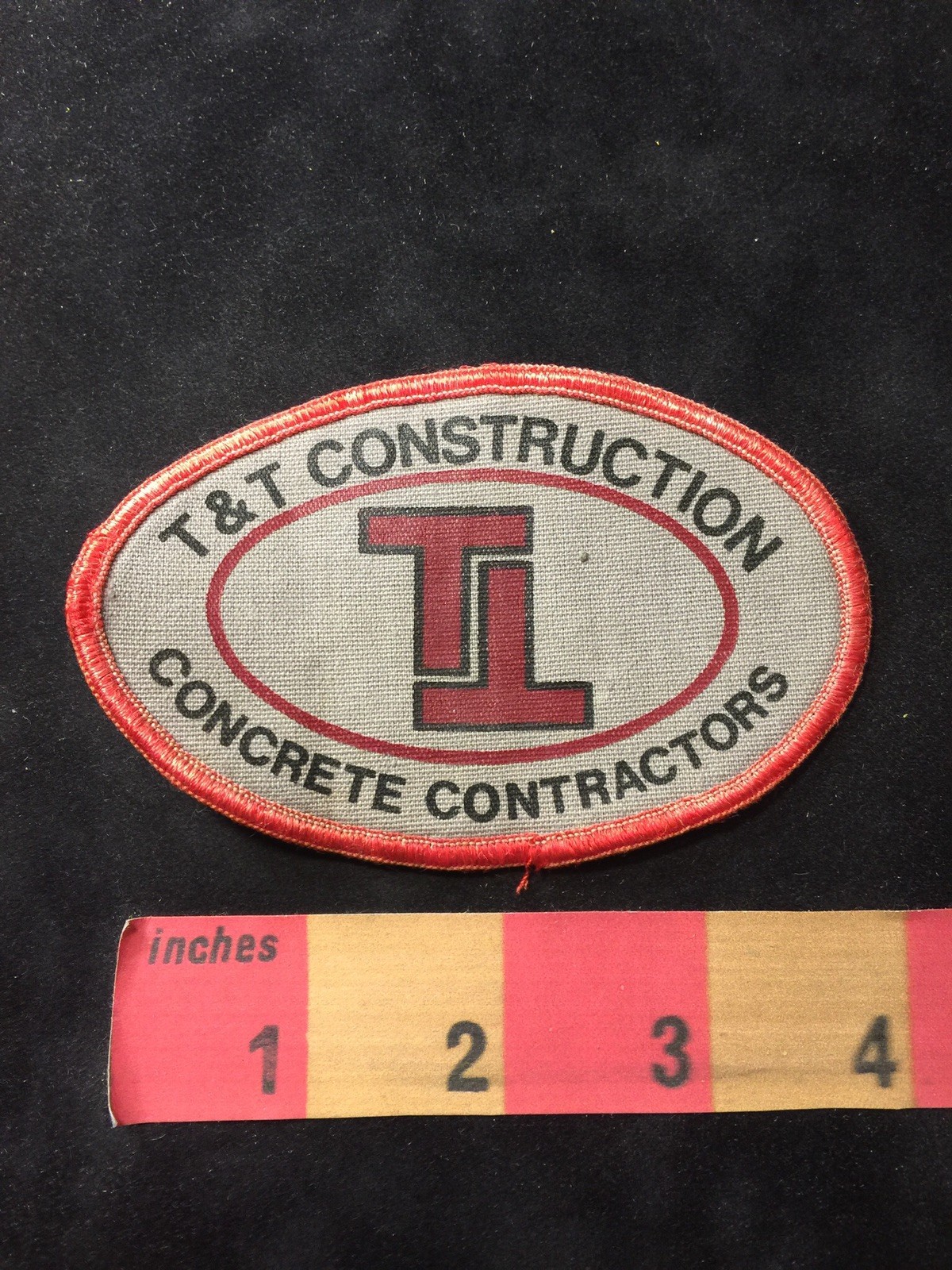 Vintage TT T & T CONSTRUCTION CONCRETE CONTRACTORS Advertising Patch ...