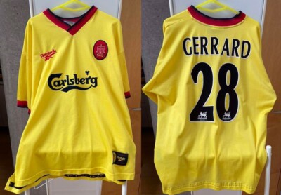 Steven GERRARD #28 LIVERPOOL 1998/1999 Third 3rd VINTAGE Shirt Jersey ...