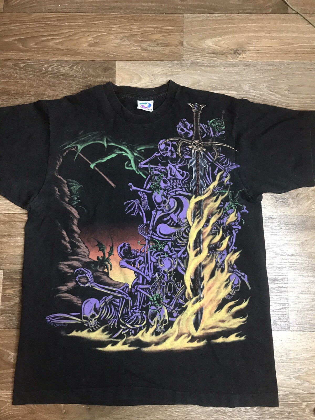 Vintage 1996 Liquid Blue Skeleton Sword Hellfire Cros… - Gem