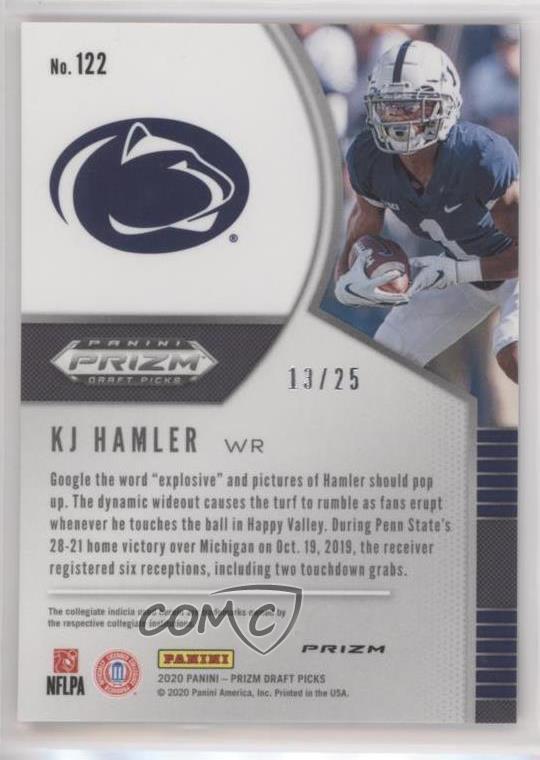 2020 Panini Prizm Draft Picks Rookies Camo /25 KJ Hamler #122 Rookie RC ...