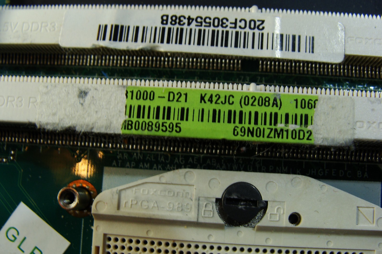 Asus K42JC-VX167 14" Genuine Laptop Intel Socket rPGA 989 Motherboard ...