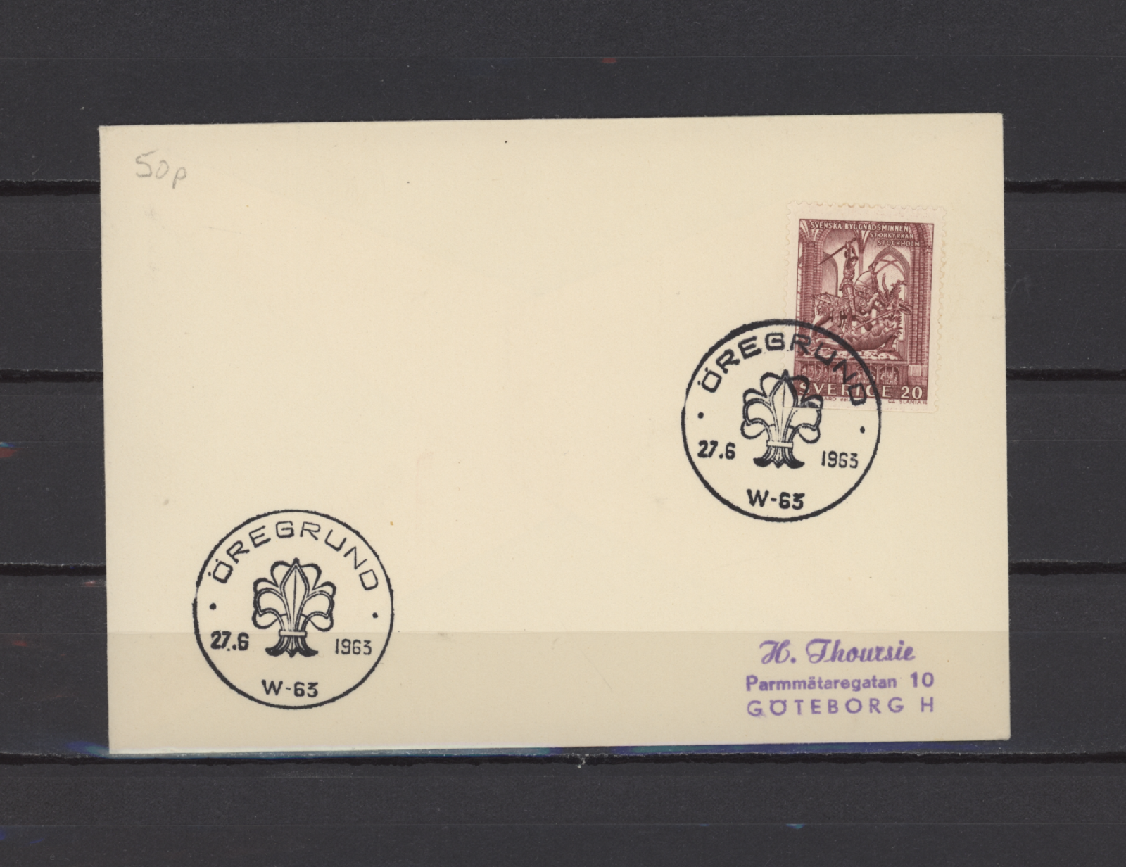 S50687 Sweden Housse Scout Special Annulation Oreg Rond 1963 | eBay