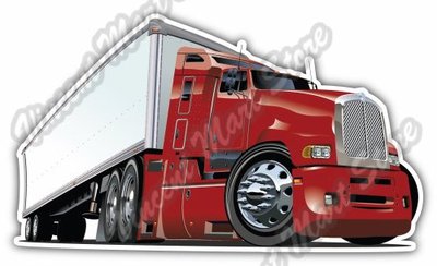 Cargo Truck Driver Logistics Road Trucking Car Bumper Vinyl Sticker ...