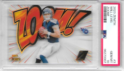 2023 PANINI ZENITH #3 WILL LEVIS TITANS ZOOM! ROOKIE RARE SSP PSA 10 ...
