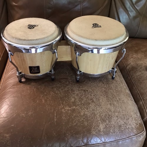 LP Aspire Natural Wood w/ Chrome Bongos Used In Good Condition | eBay
