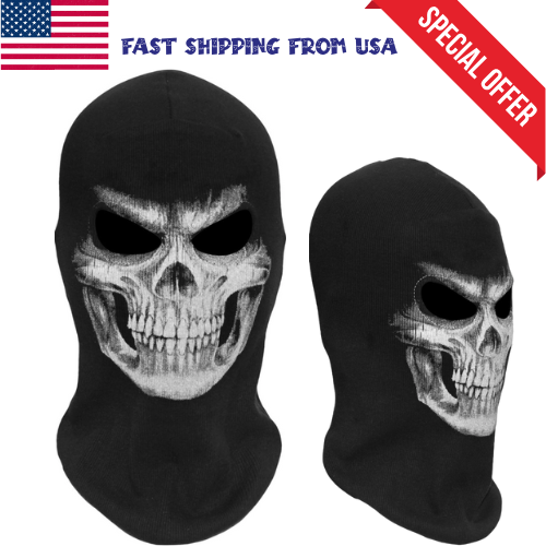 Ghost Face Skeleton Skull Mask Scary Halloween Costume Prop Comfortable ...