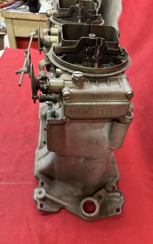 SBC 2X4 INTAKE Manifold Tunnel Ram Edelbrock TR1X WITH TWO #4224 ...