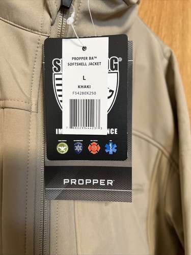 NWT Propper BA LS1 Softshell Men L Large Tan Desert Zip Military Jacket ...