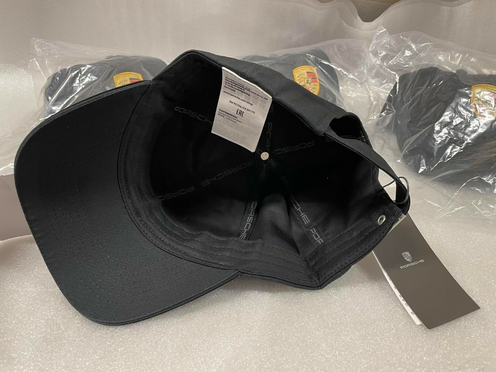 NEW ORIGINAL GENUINE PORSCHE LOGO CAP -Hat Black-One Size- Fits All ...