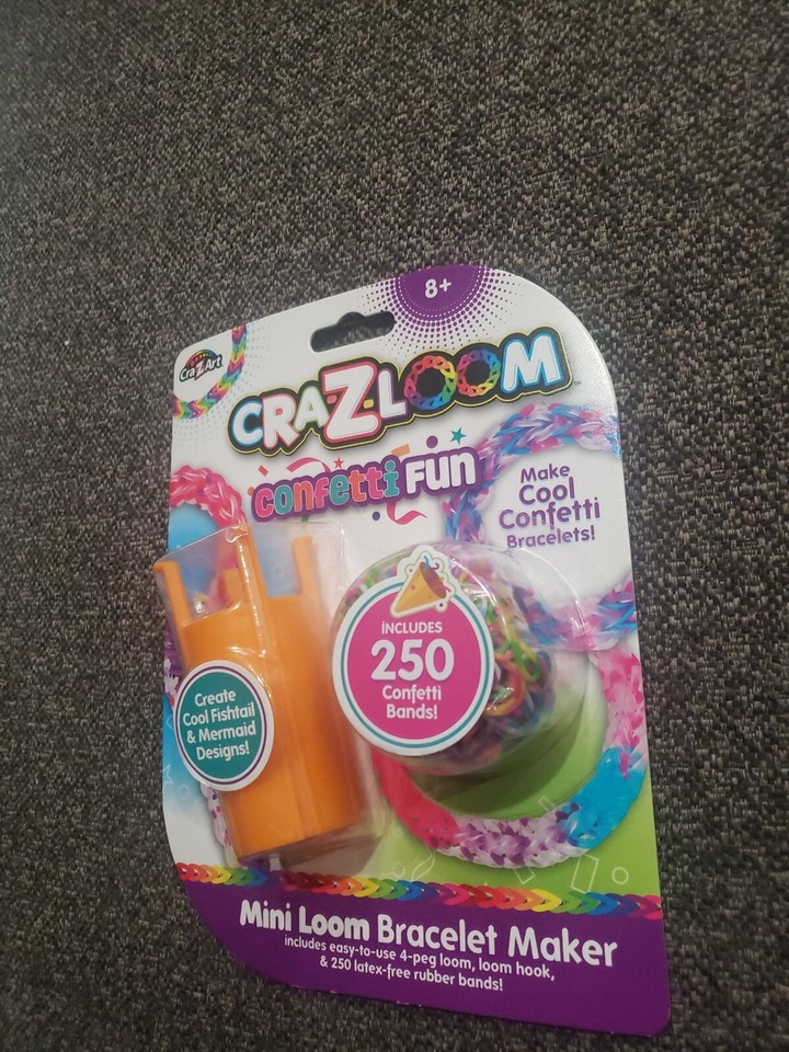 NEW CRA Z ART travel size mini loom bracelet maker and 250 bands U PICK ...