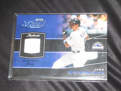 JUAN PIERRE GENUINE CERTIFIED AUTHENTIC BASEBALL GAME USED JERSEY CARD ...
