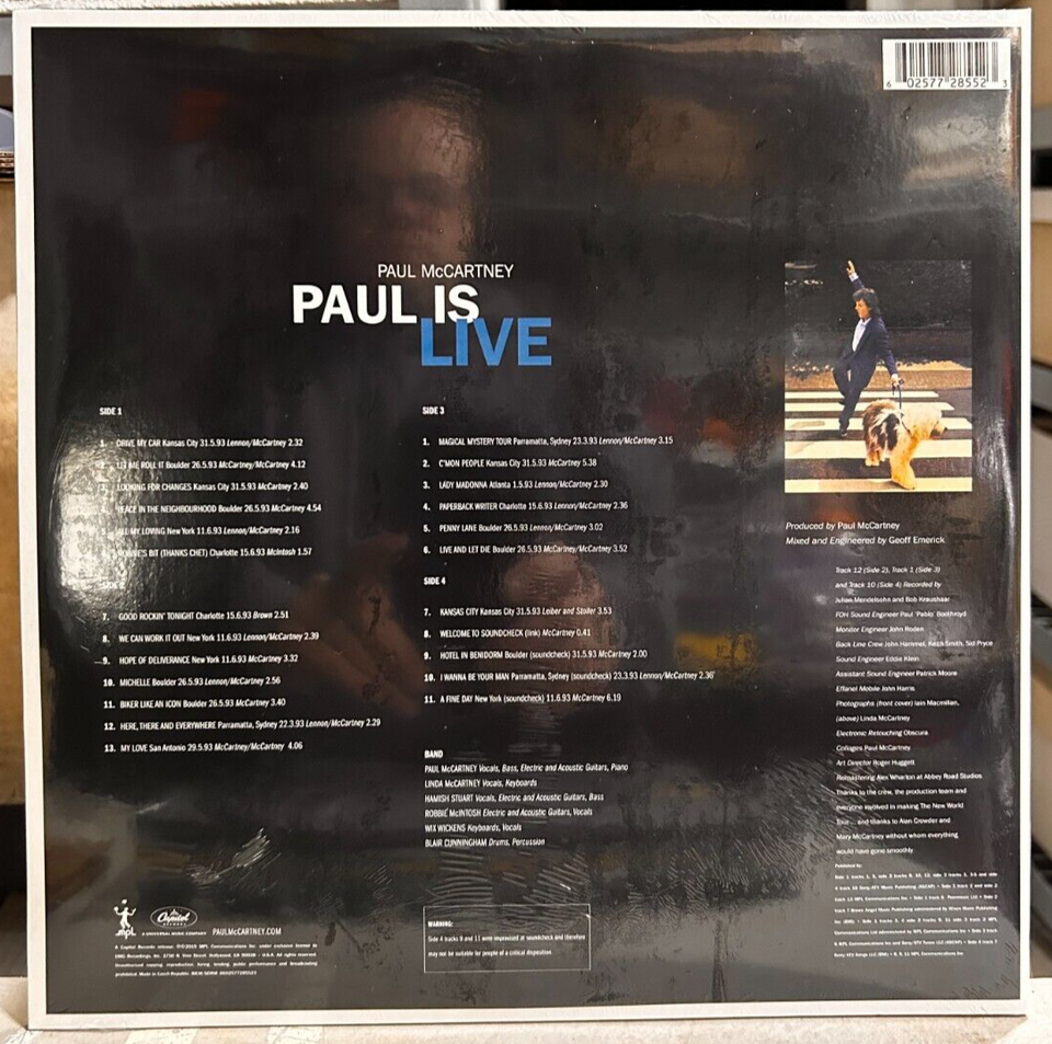 PAUL MCCARTNEY PAUL IS LIVE 2LP 180 GRAM VINYL REMASTERED NEW SEALED | eBay