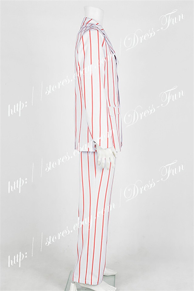 The Beatles Cosplay Costume Ringo Starr Red Stripes Suit Coat + Pants ...