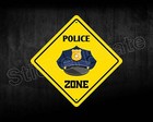 *Aluminum* Police Zone Funny Metal Novelty Sign 12"x12" | eBay