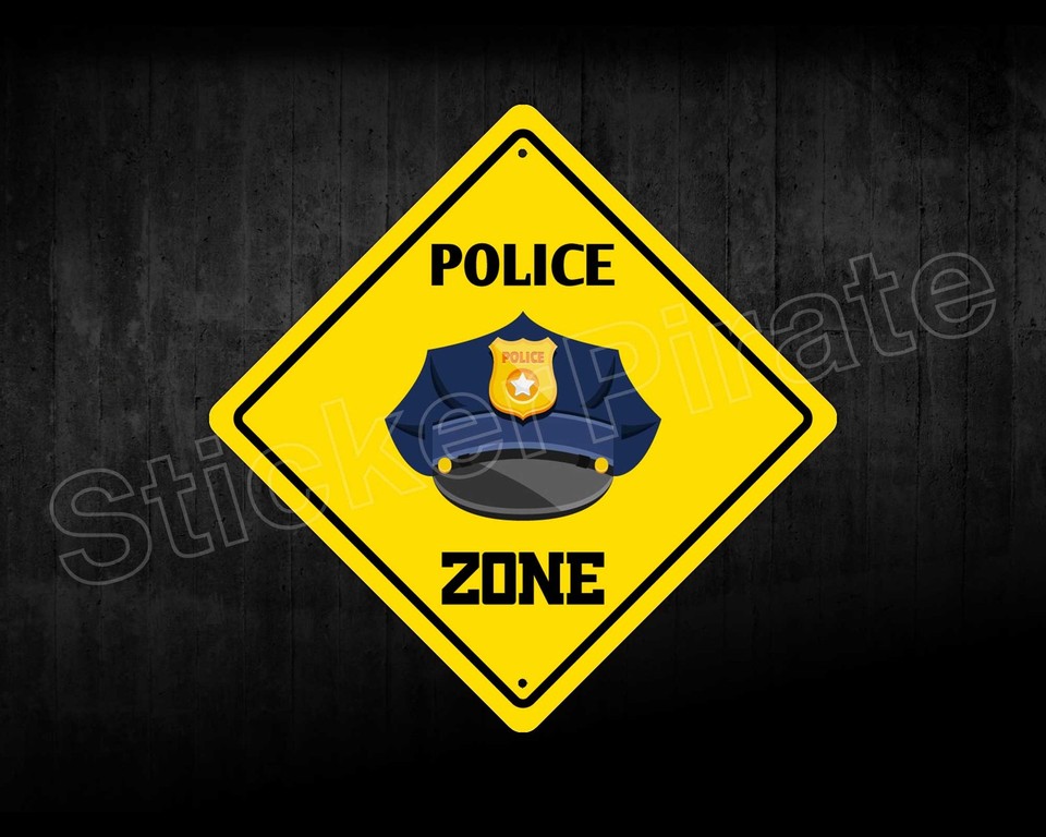 *Aluminum* Police Zone Funny Metal Novelty Sign 12"x12" | eBay