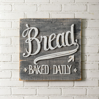 New Primitive Rustic Farmhouse BLACK FRESH BAKED BREAD SIGN Diner Cafe ...