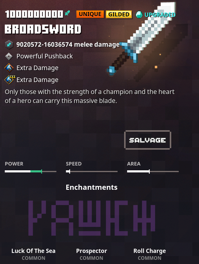 Minecraft Dungeons -Broadsword Unique Gilded (Xbox)(PS4)(Switch)(PC) | eBay