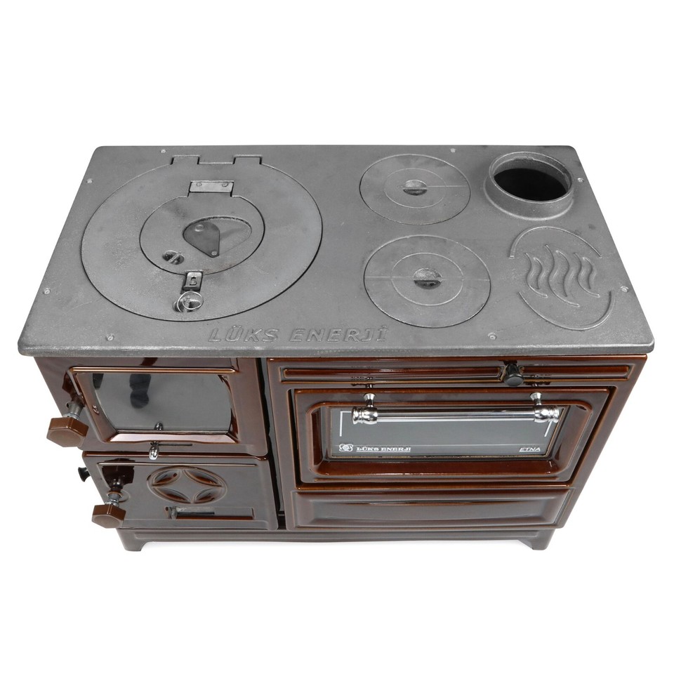 Enameled Cast Iron Wood Burning Stove, Cooker Stove, Oven Stove, Coal ...