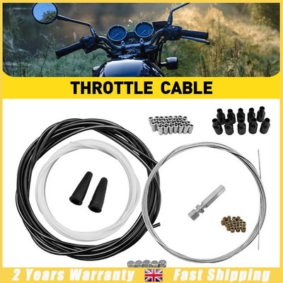 Universal 5 Metres DIY Throttle Cable Kit Nipples Ferrules Motorbike ...