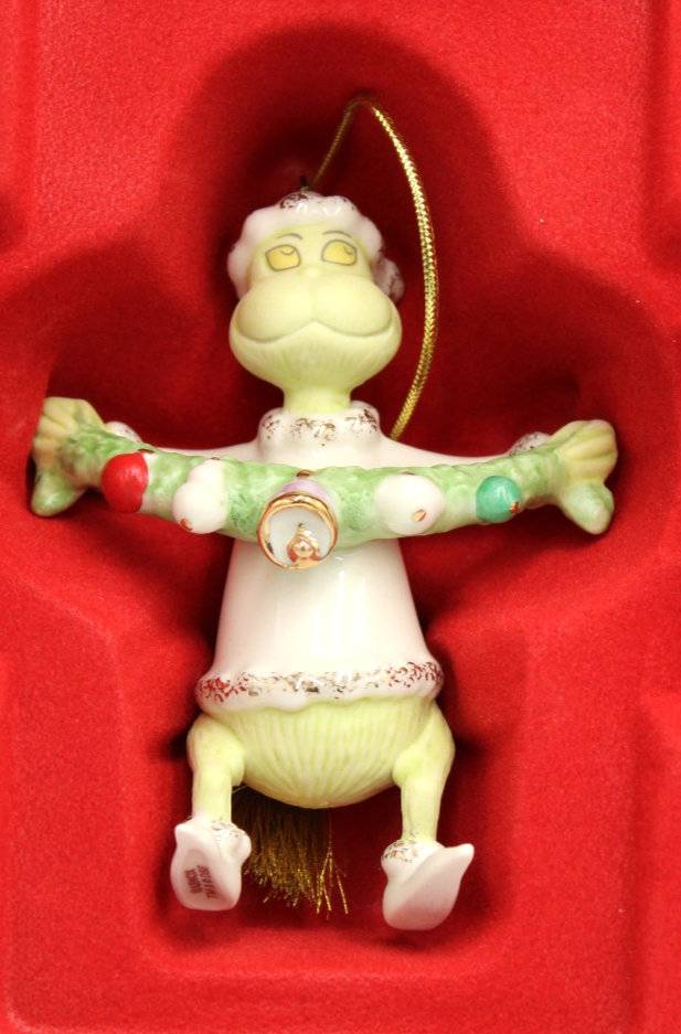 Lenox Dr Seuss Grinch Stealing The Garland Christmas Holiday Ornament ...