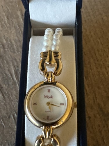 Misaki Watch Gold Japanese Pearls Swiss Quartz Natural Mother Of Pearl ...