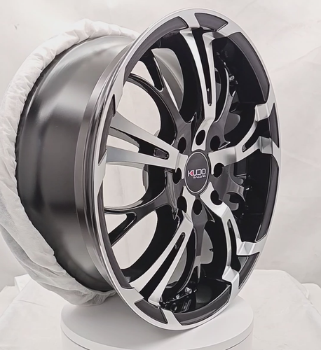 17x7 Wheels Rims Black 4 Lugs Honda Civic Accord Miata Cooper Scion xB ...