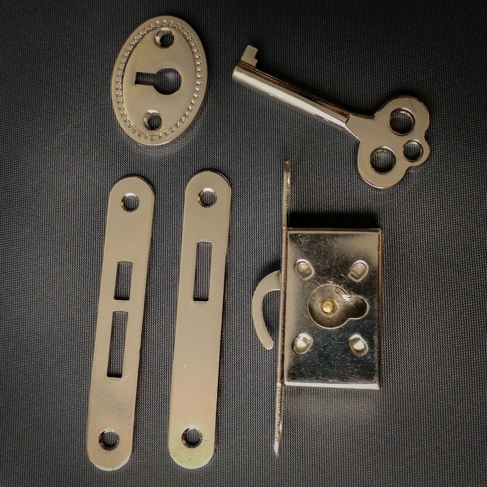 Box Lock With Key Full Mortise Lock Jewelry Box Chest Lock Antique ...