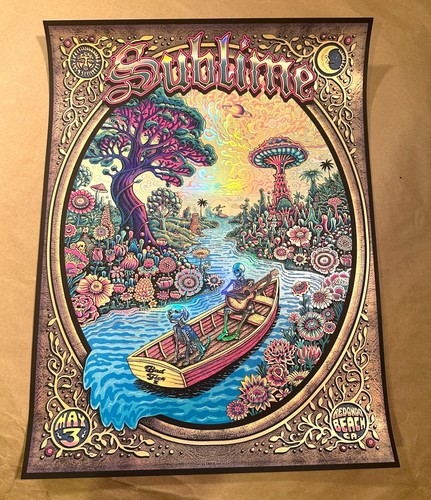 🛶 Sublime EMEK FOIL Poster #/162 Redondo Beach 2025 5/3 Beachlife Skunk Records | eBay