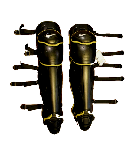 New Nike Diamond Elite Catchers Leg Guards Baseball Black 17" | eBay