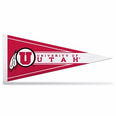 Utah Utes NCAA Mini Pennant 4" x 9" Inch- Felt, Flag, Baner Made in USA ...