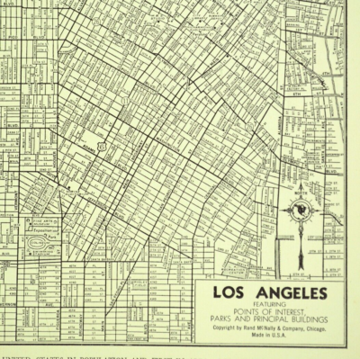 Map Of Los Angeles 1940 Thomas Bros Map Circa 1968 Los Angeles Metro