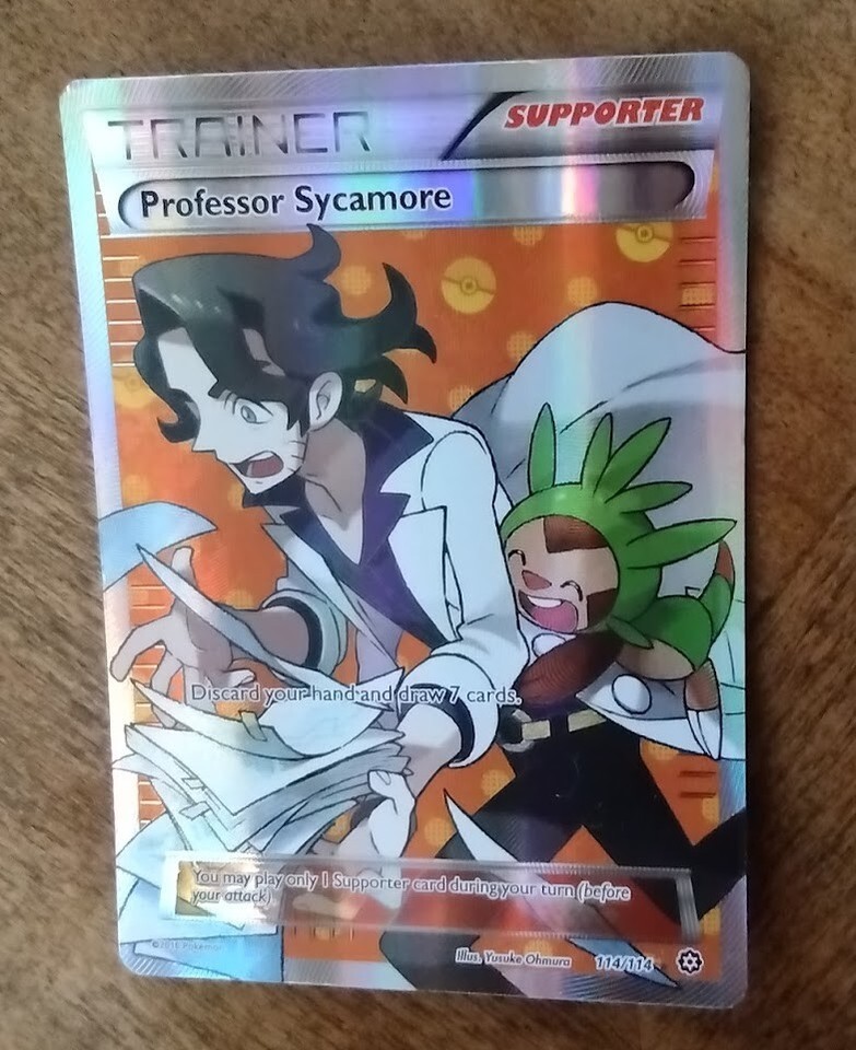 Pokémon Professor Sycamore - 114/114 XY Steam Siege Ultra Rare Card ...