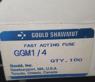 New Gould Shawmut GGM1 /4 Time Delay Fuse 200A (Pack of 5) | eBay