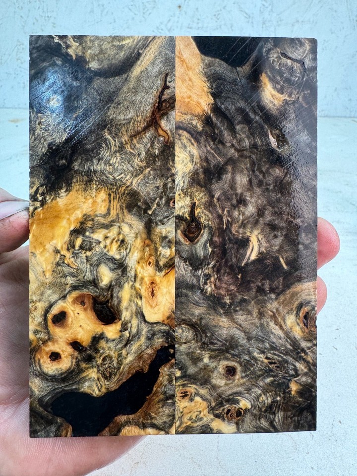 Stabilized Buckeye Burl Knife Scales | Oversized - Thick Stock | SBB ...