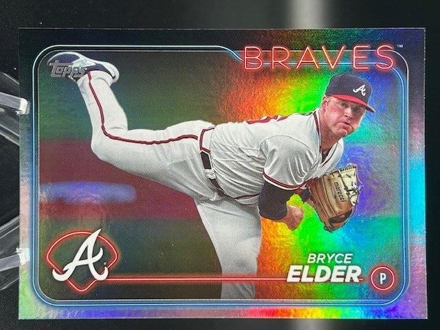 Bryce Elder Rainbow Foil 2024 Topps Series 1 Baseball Card #48 Atlanta ...