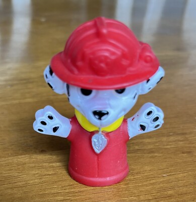 Paw Patrol Rescue Dalmatian Dog Fireman "Marshall" Vinyl Finger Puppet ...