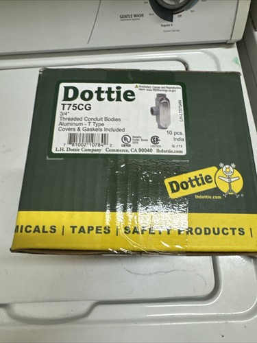 (10) Dottie T75CG 3/4" Conduit Body w/ Cover & Gasket Type T Aluminum ...