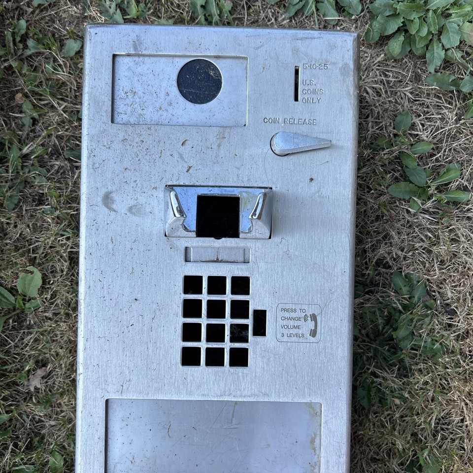 Vintage Payphone Part Brushed Steel Payphone Cover Jacket Telephone GTE ...